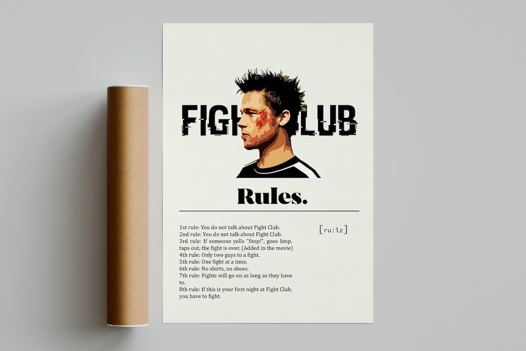Fight Club Rules Poster Movie Print Movie Wall Art Movie - Etsy
