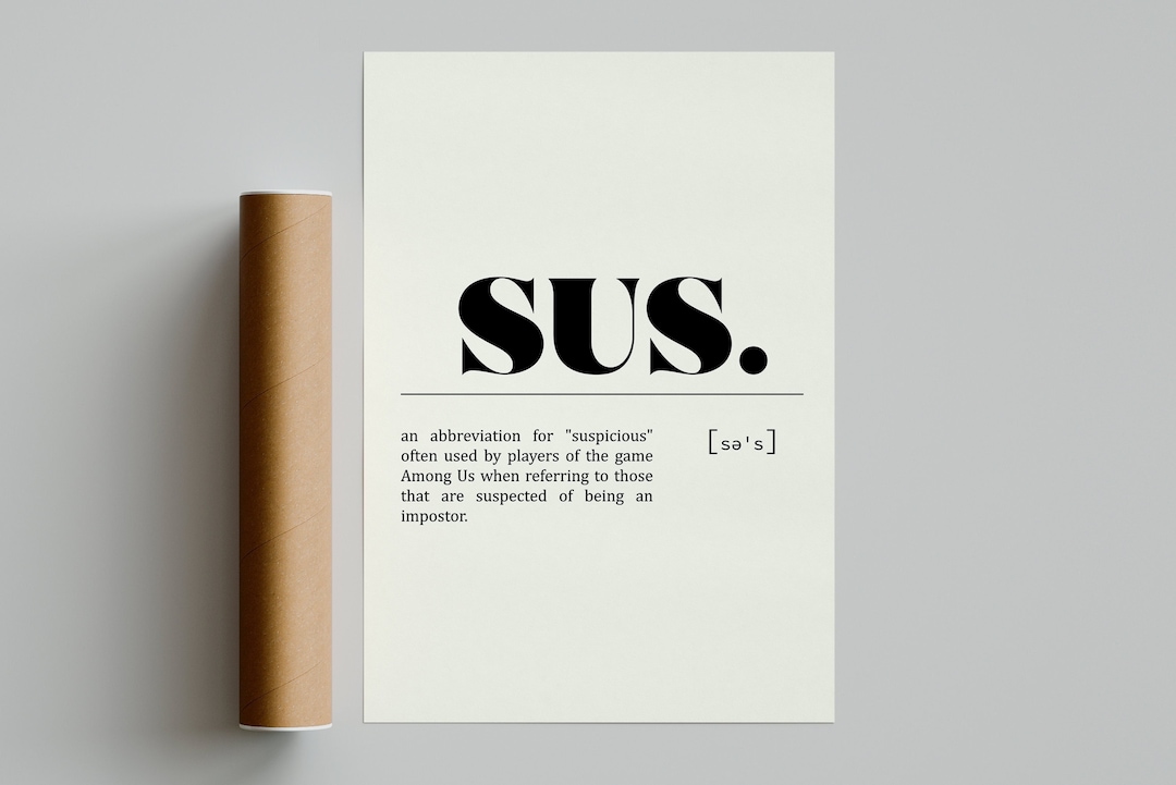 Sus Definition Poster Game Print Game Wall Art Gamer - Etsy