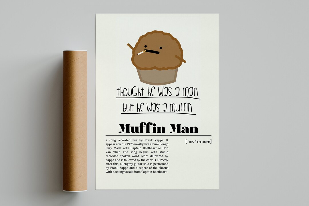 Frank Zappa Muffin Man Poster Music Print Music Wall Art - Etsy