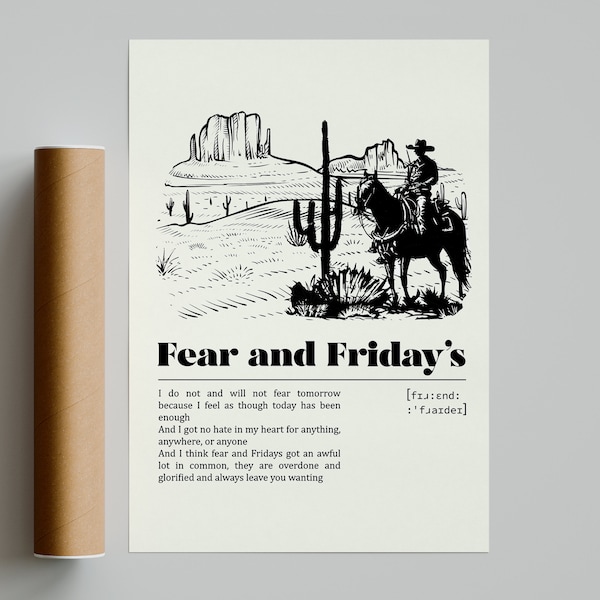 Fear and Fridays Poem Print - Etsy