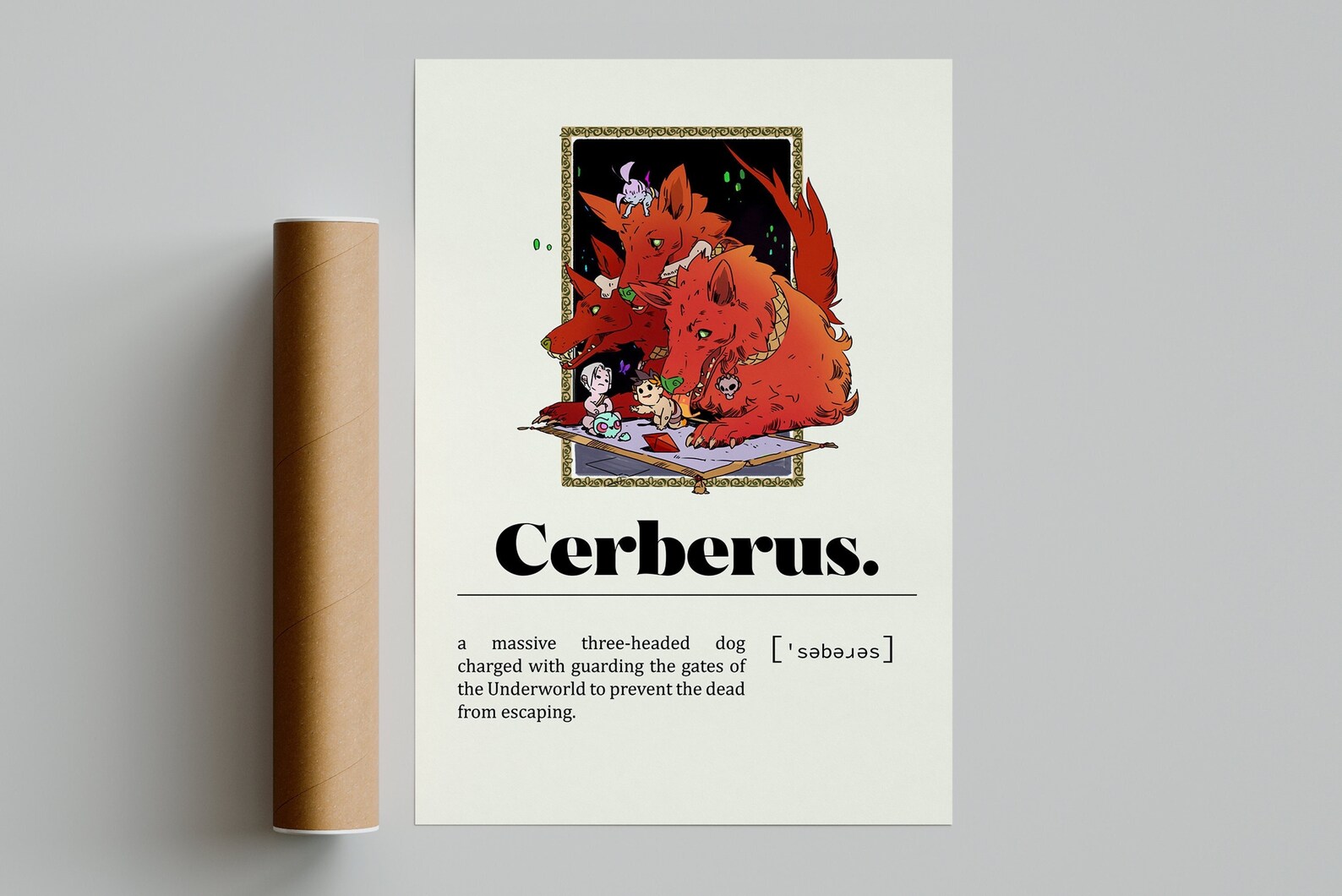 Hades Cerberus Poster Game Print Game Wall Art Gamer - Etsy