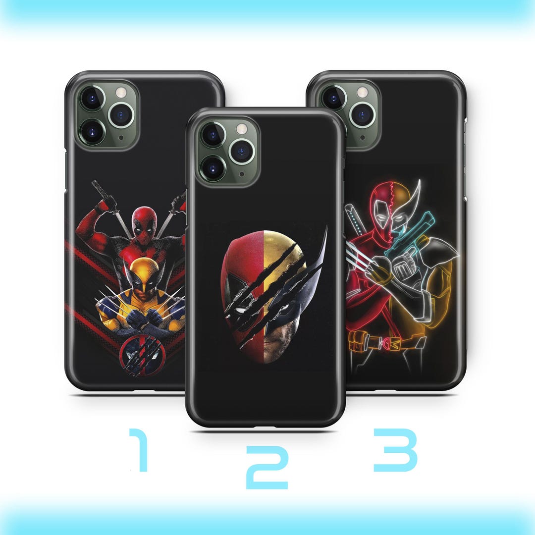 Deadpool Wolverine 4 Phone Case for iPhone 11 12 13 14 15 16 E 17 Air ...