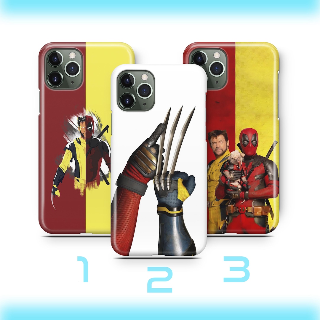 Deadpool Wolverine 1 Phone Case for iPhone 11 12 13 14 15 16 E 17 Air ...