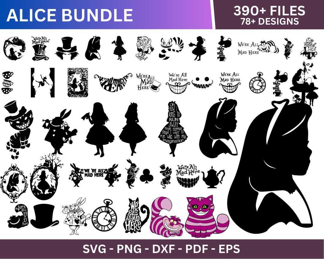 Alice in Wonderland SVG Bundle, Alice SVG, Princess Svg, Alice in ...