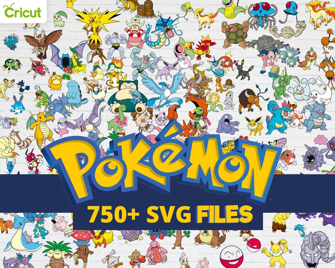 POKEMON SVG, 640 Pokemon Characters, Clipart Files, Pikachu Svg , Movie ...
