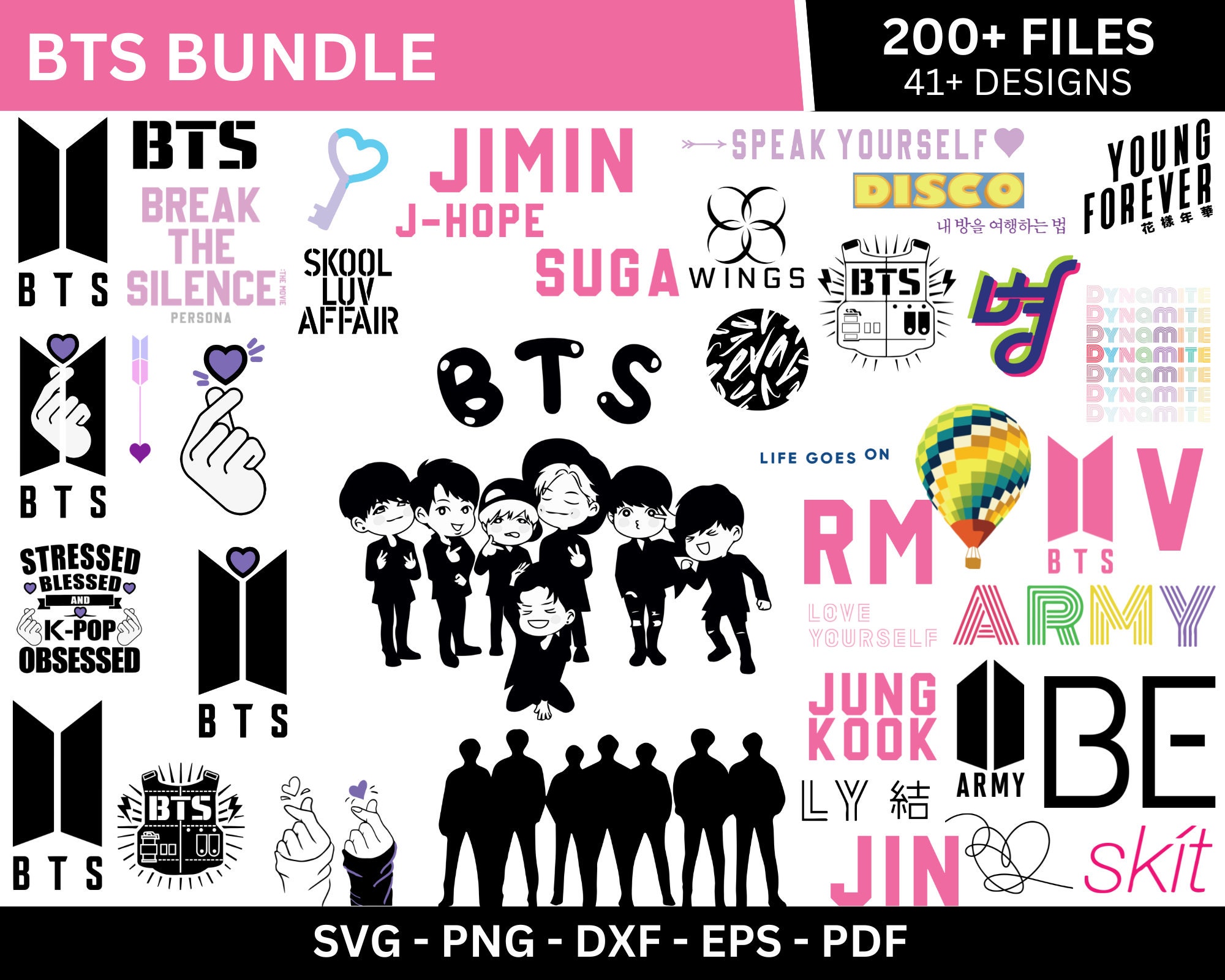 BTS Svg Bundle Bts Png Kpop Svg Files for Cricut Bt21 Svg - Etsy Israel