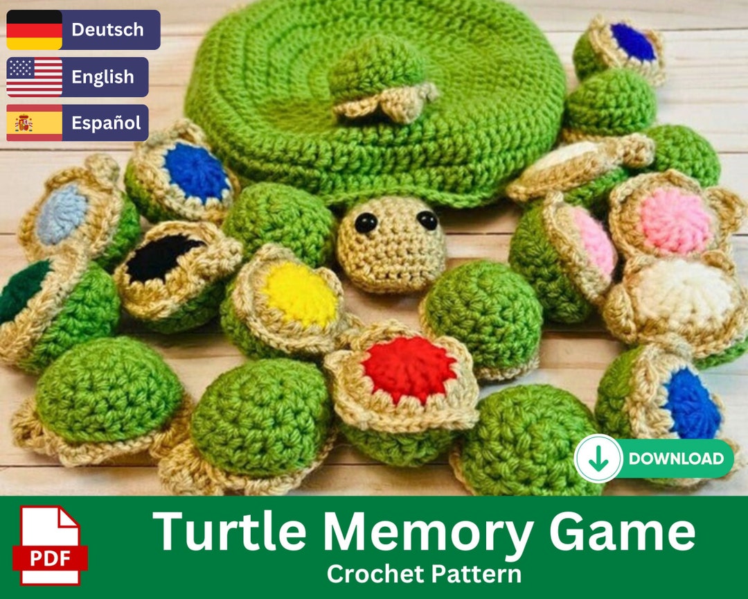 The ORIGINAL Turtle Memory Game Crochet Pattern Full Guide Instant ...
