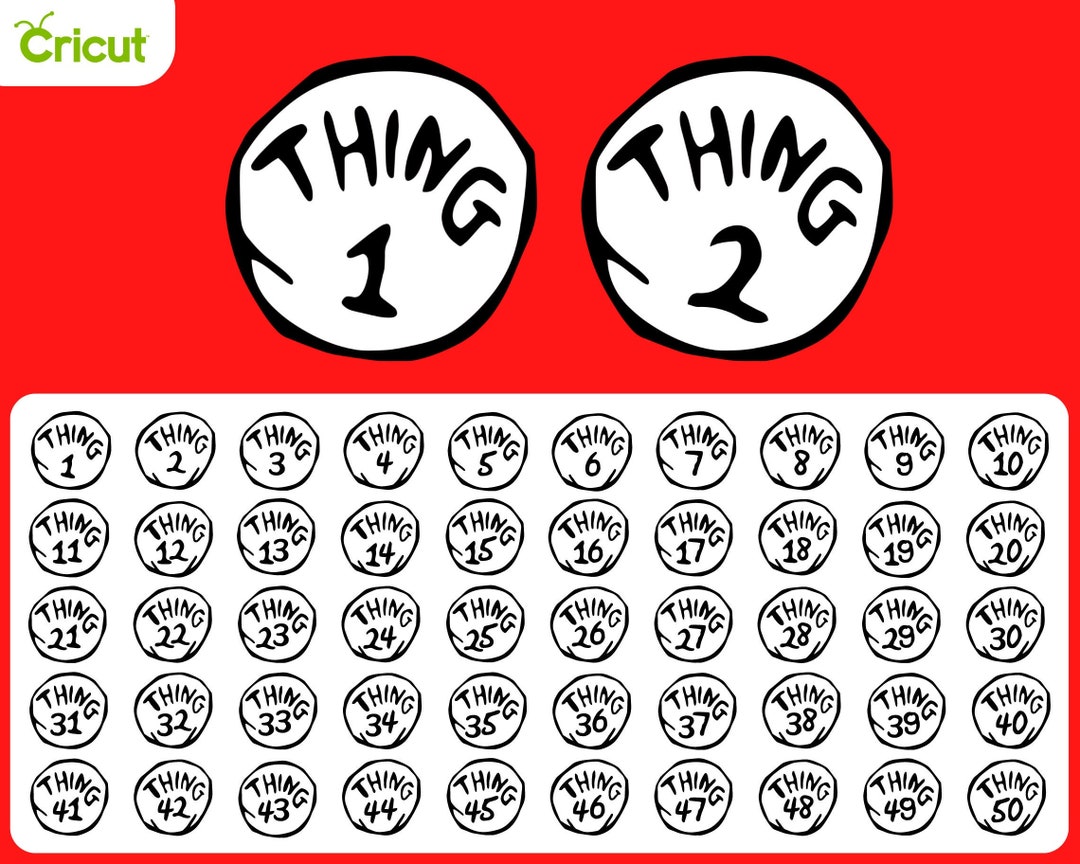 Thing 1 Thing 2 SVG Cut File,Thing Svg File for Cricut,Thing Mom Svg ...