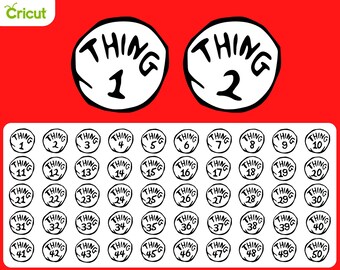 Thing 1 Thing 2 SVG Cut File,thing Svg File for Cricut,thing Mom Svg ...