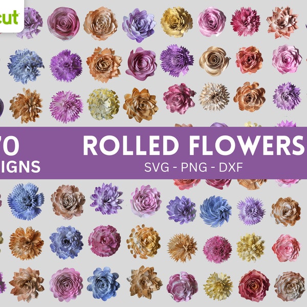 Rolled Flower Svg - Etsy