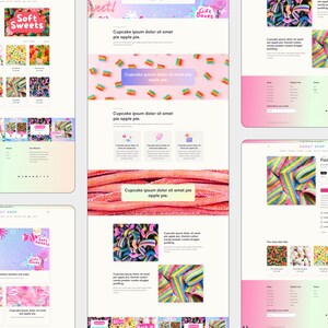 Sweets Shopify Theme Candy Store Design Colourful Website Template Fun ...