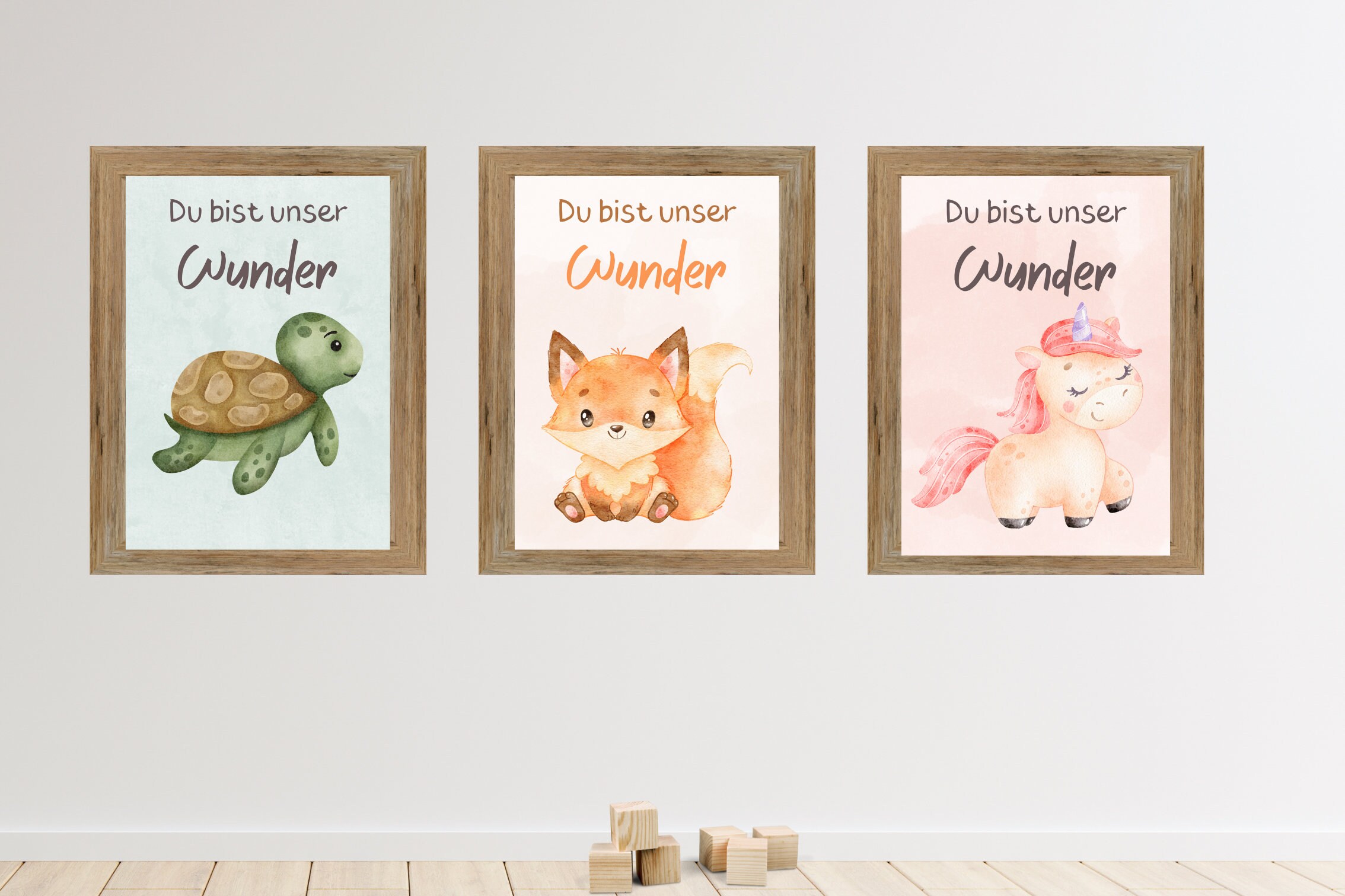 Set of 6 Posters - 3 Motifs 6 Posters - Children's Poster - Children's ...