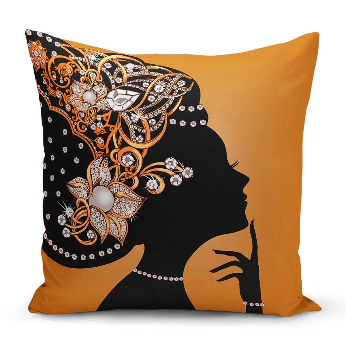 African Woman Style Modern Art Cushion Cover,egypt Traditional Woman ...