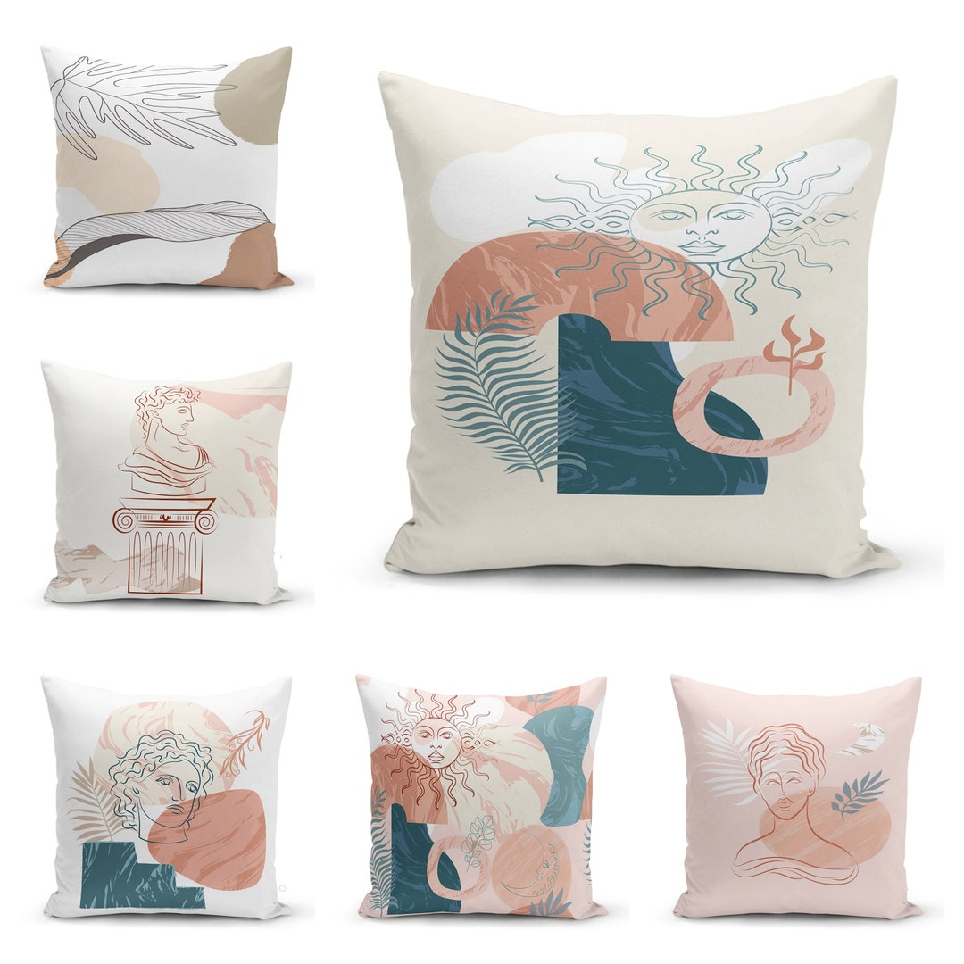 Greek Mythology Zeus Cushion Cover, Poseidon and Athena Pillow Case ...