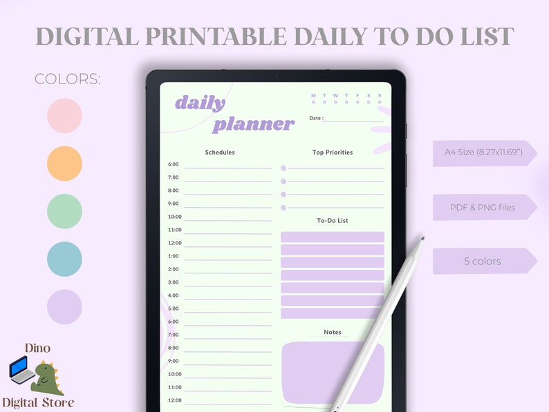 Pastel Printable to Do List — PDF/PNG Task List — A4 Print at Home Task ...