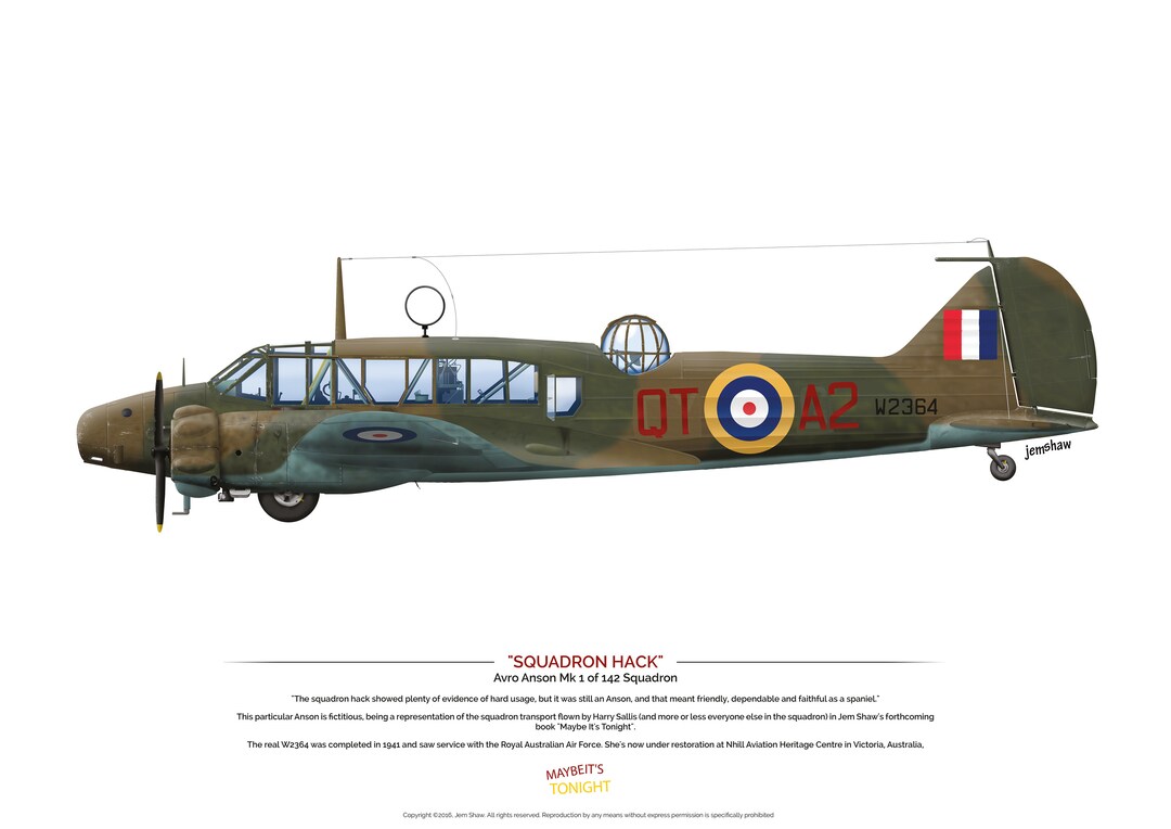 Avro Anson Mk 1 squadron Hack - Etsy