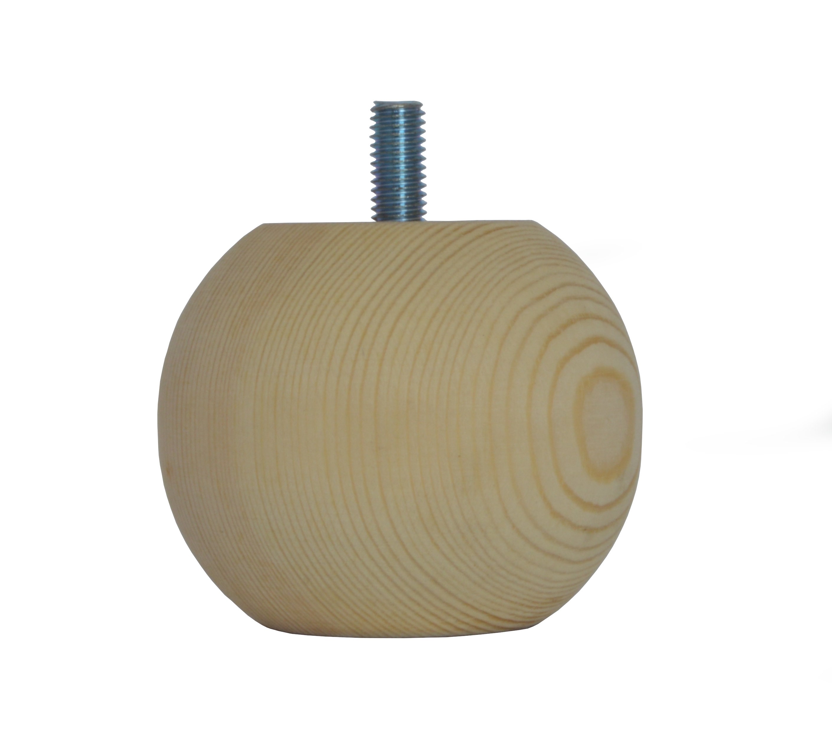 Wooden Pine Foot Replacement Small Plain Bun Foot 66mm X 56mm | Single ...