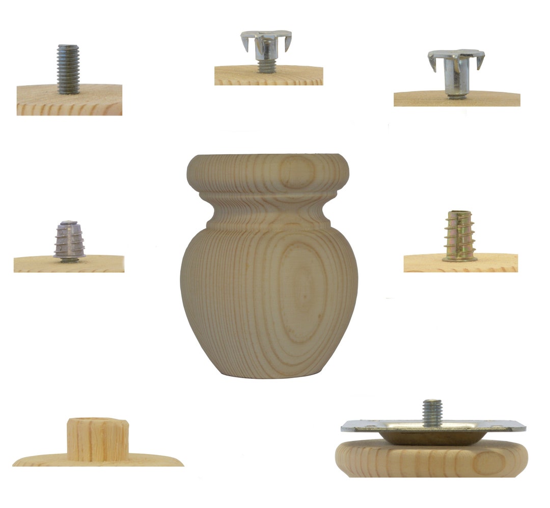 Wooden Pine Foot Replacement Ball Foot Large 85mm X 100mm | Single ...