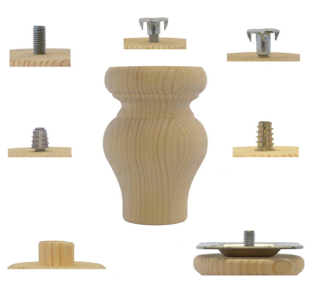 Wooden Pine Foot Replacement Tulip Foot Large 85mm X 120mm | Single ...