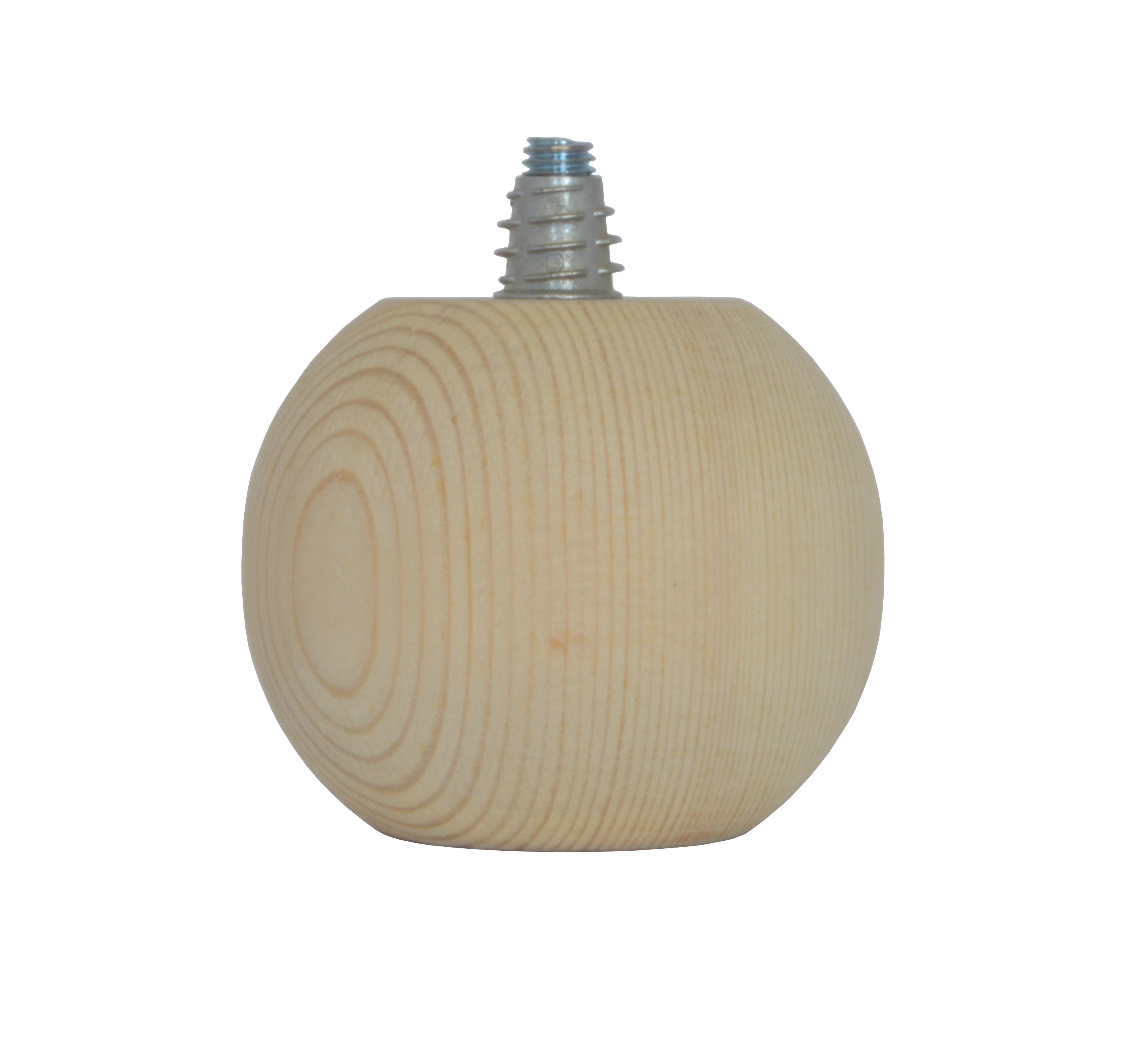 Wooden Pine Foot Replacement Small Plain Bun Foot 66mm X 56mm | Single ...