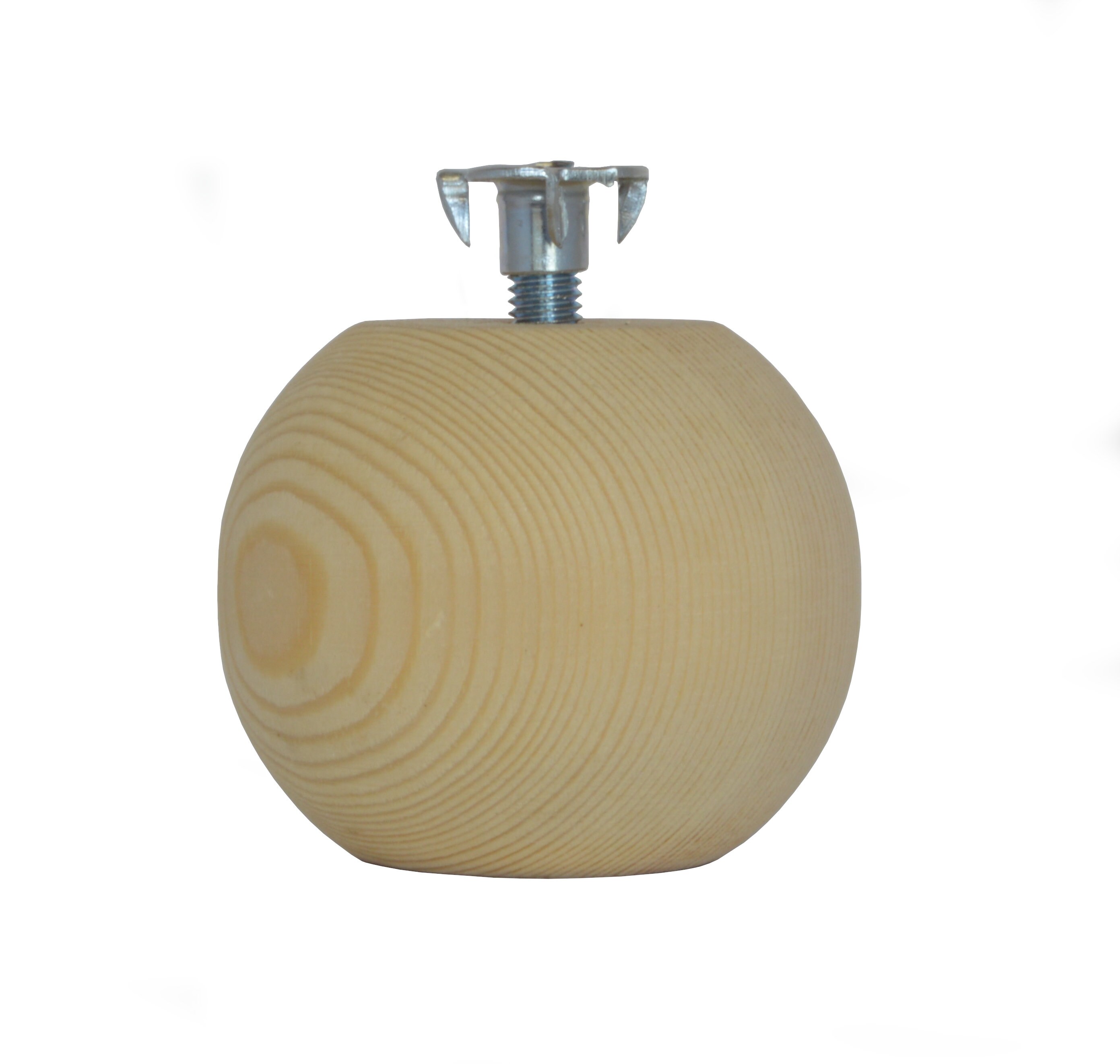 Wooden Pine Foot Replacement Small Plain Bun Foot 66mm X 56mm | Single ...