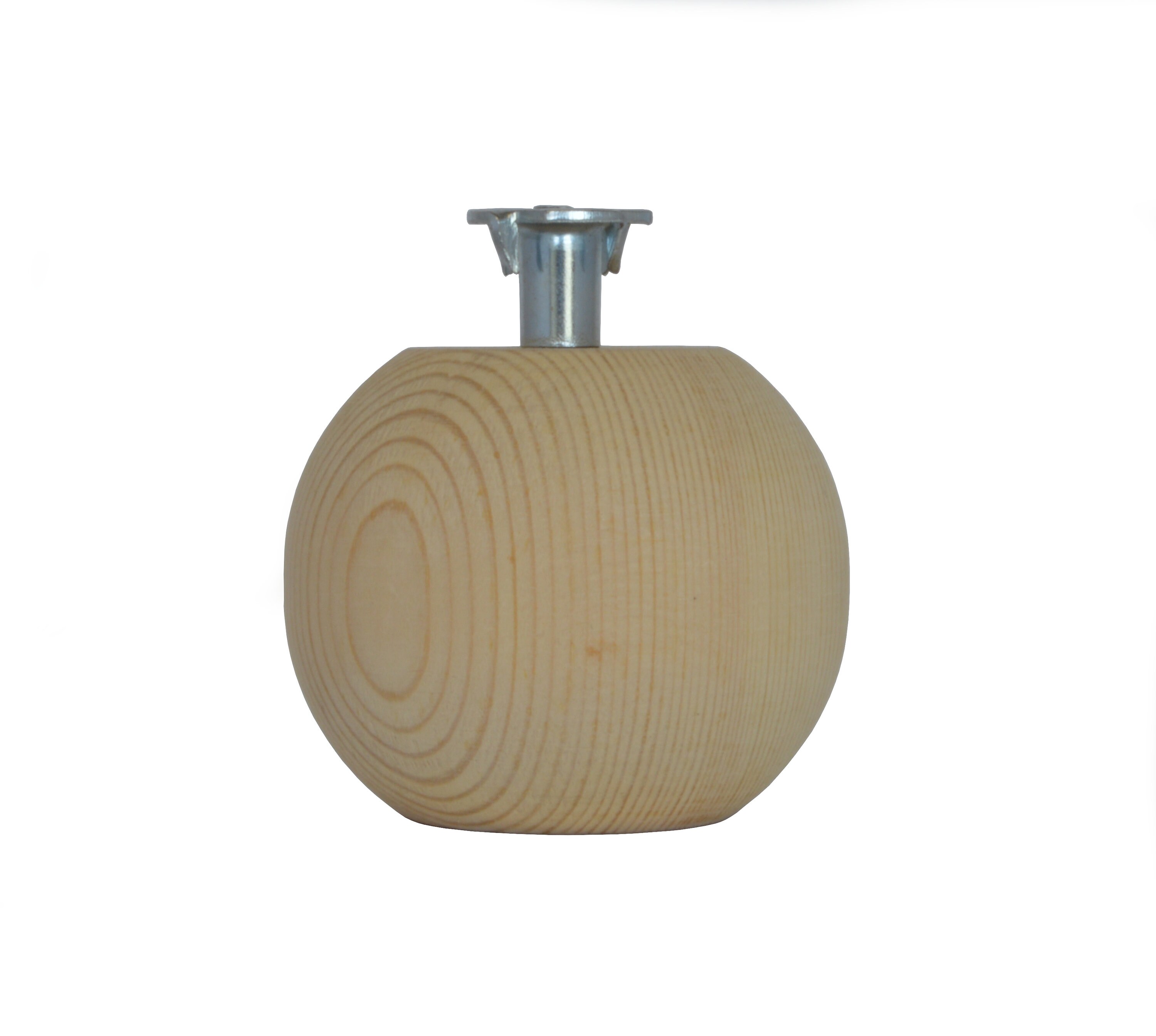 Wooden Pine Foot Replacement Small Plain Bun Foot 66mm X 56mm | Single ...