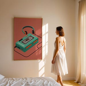 Retro Sony Walkman Poster: 80s Music Lover Wall Art - Etsy