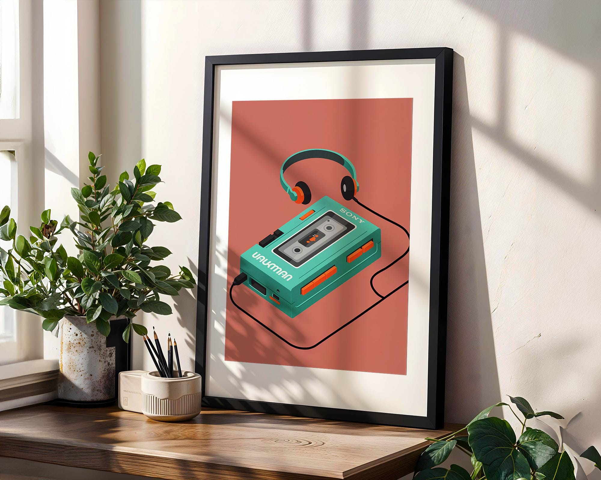 Retro Sony Walkman Poster: 80s Music Lover Wall Art - Etsy