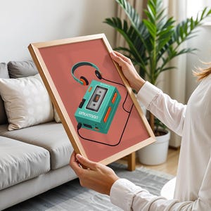 Retro Sony Walkman Poster: 80s Music Lover Wall Art - Etsy