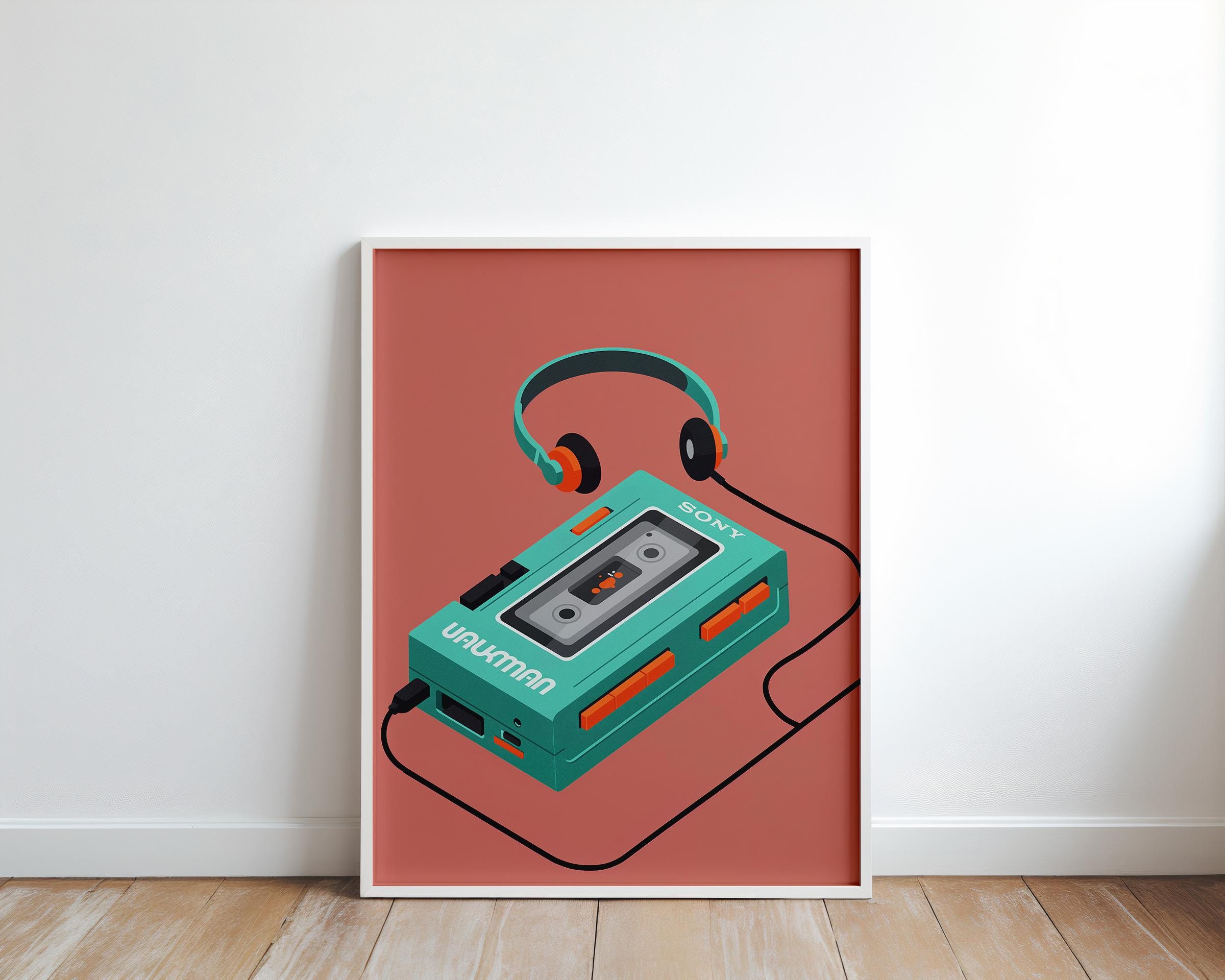Retro Sony Walkman Poster: 80s Music Lover Wall Art - Etsy
