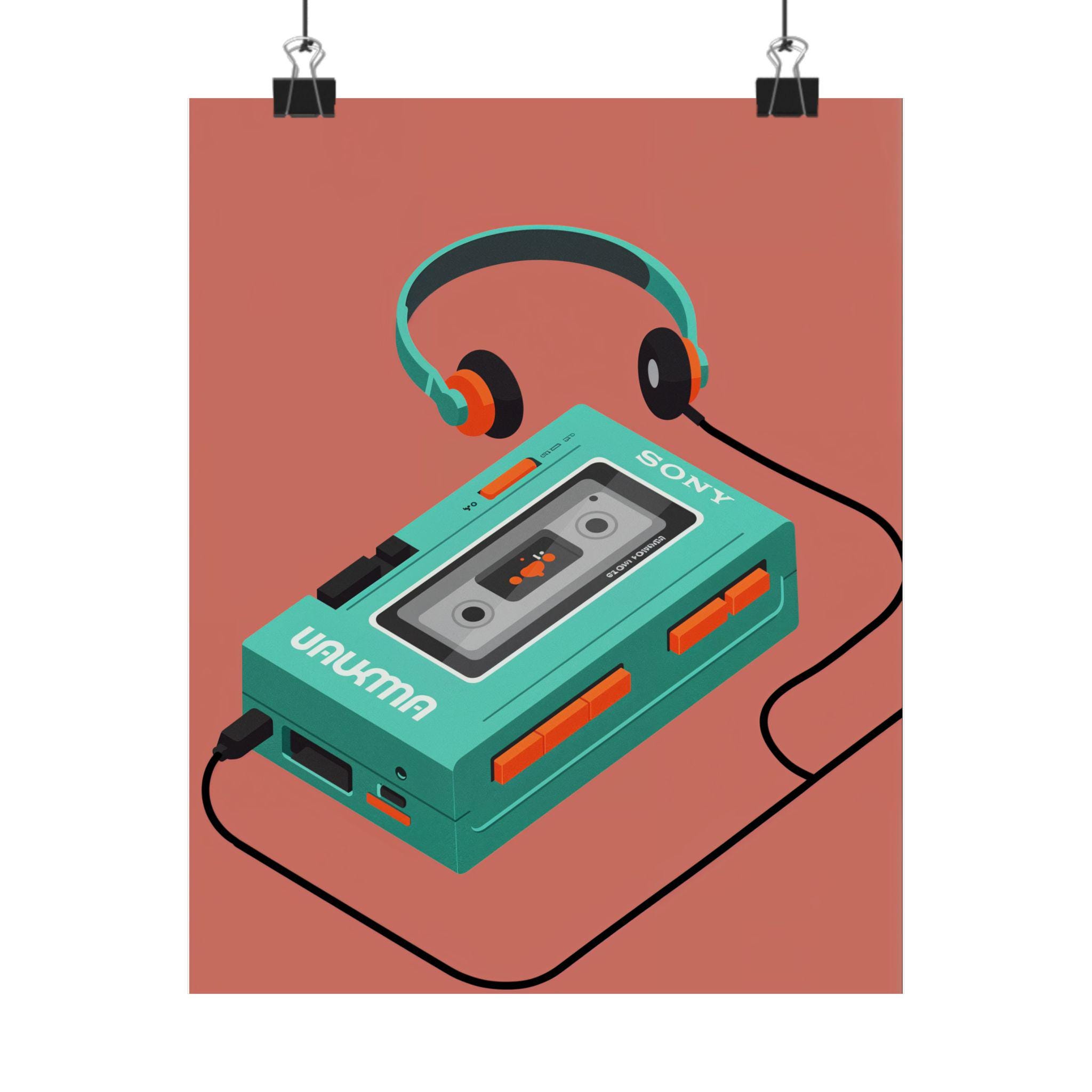 Retro Sony Walkman Poster: 80s Music Lover Wall Art - Etsy