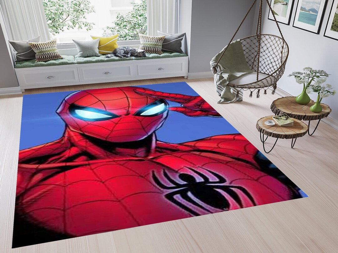 Spiderman, Spider Man Rug, Kids Room Rug, Spiderman Rug, Gift for Him ...