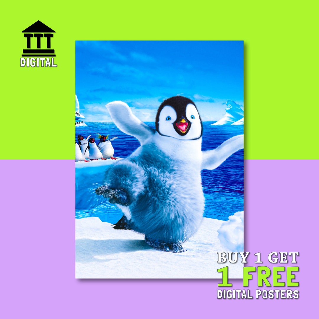 Happy Feet Movie Poster Film Poster Design Digital Download Etsy