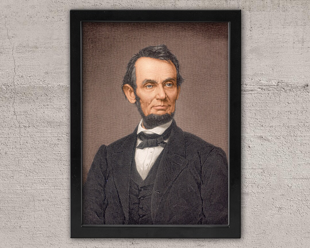 Abraham Lincoln Framed Print Art, Lincoln Wall Art, American Leader ...