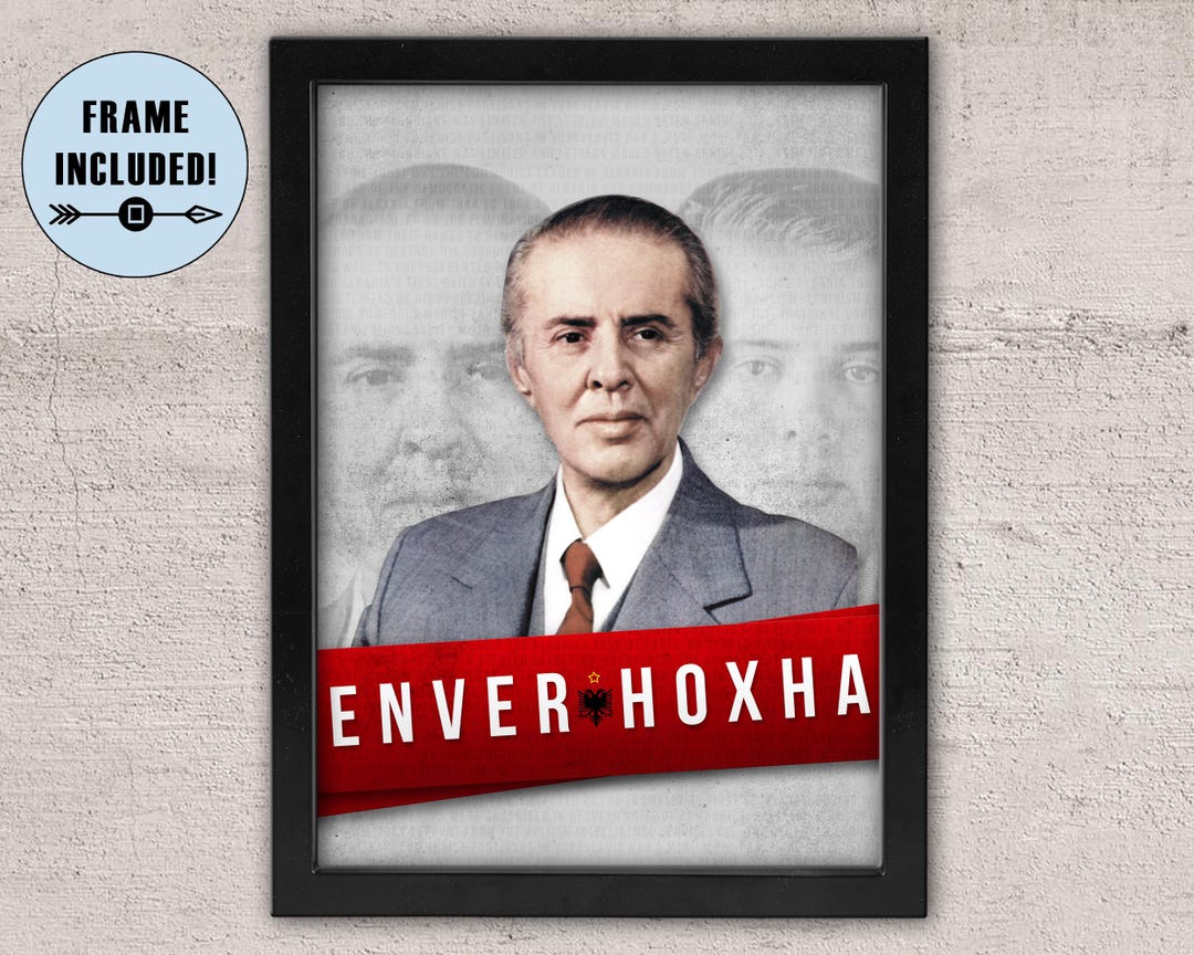 Enver Hoxha Framed Print Wall Art, Albanian Communist Politician Leader ...