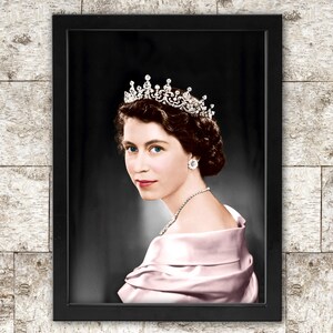 Queen Elizabeth Platinum Jubilee Framed Print Art Vintage - Etsy