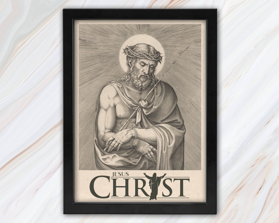 Jesus Christ Framed Wall Art / Wall Decor, Home Church Wall Art, Jesus ...