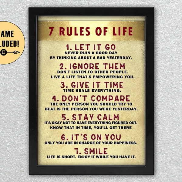 Rules of Life - Etsy