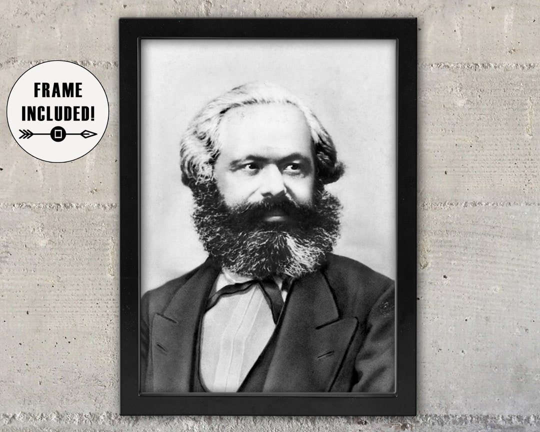 Karl Marx Framed Print, Karl Marx Vintage Photography, Philosophy Icon ...