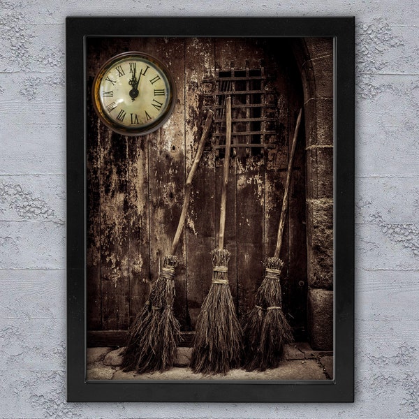 Witches Broom Clock - Etsy