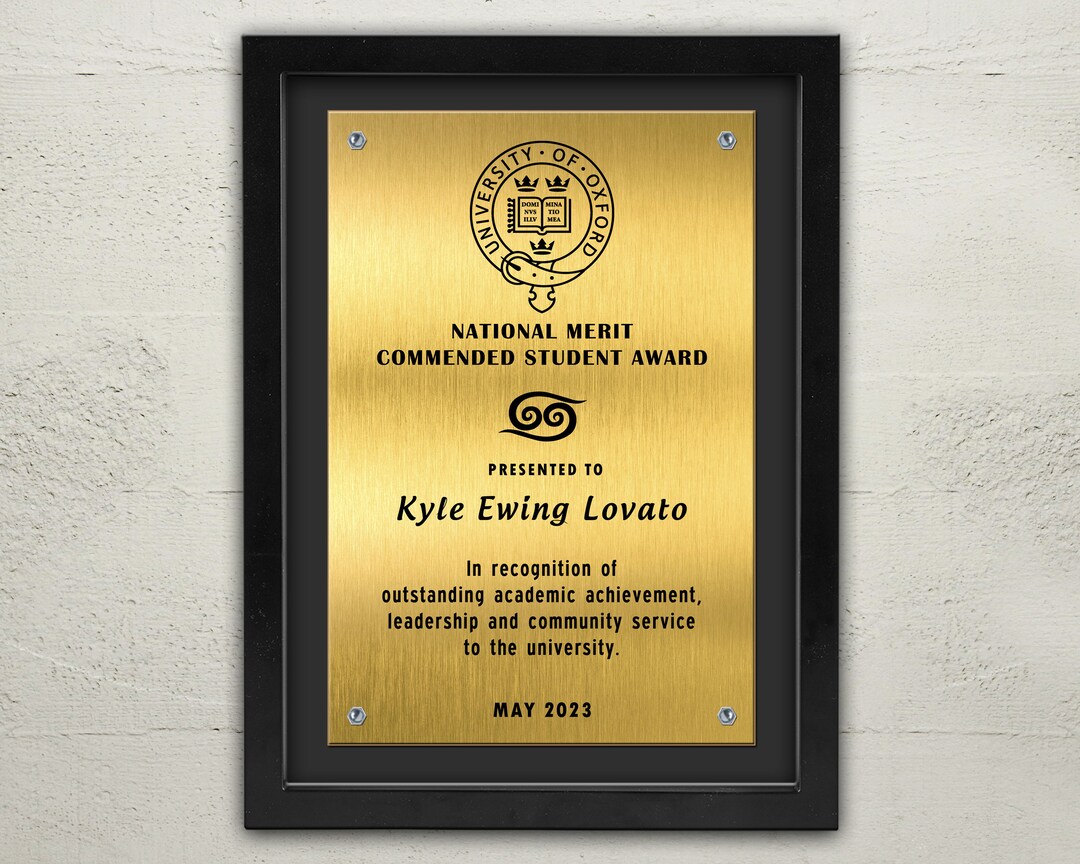 Framed Plaque Multiple Sizes Custom Engraved Award Recognition ...