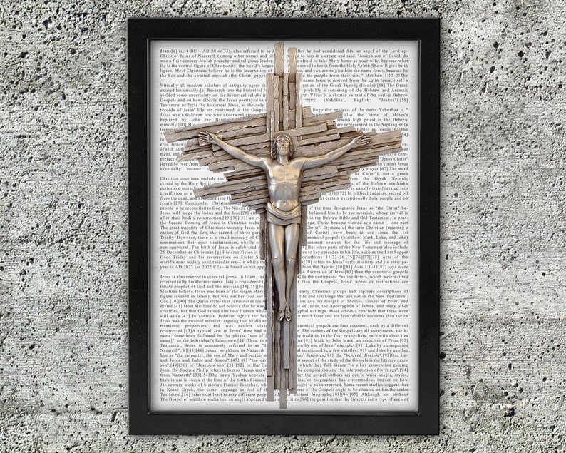 Crucifixion Framed Wall Art / Jesus Christ Cross Wall Decor - Etsy