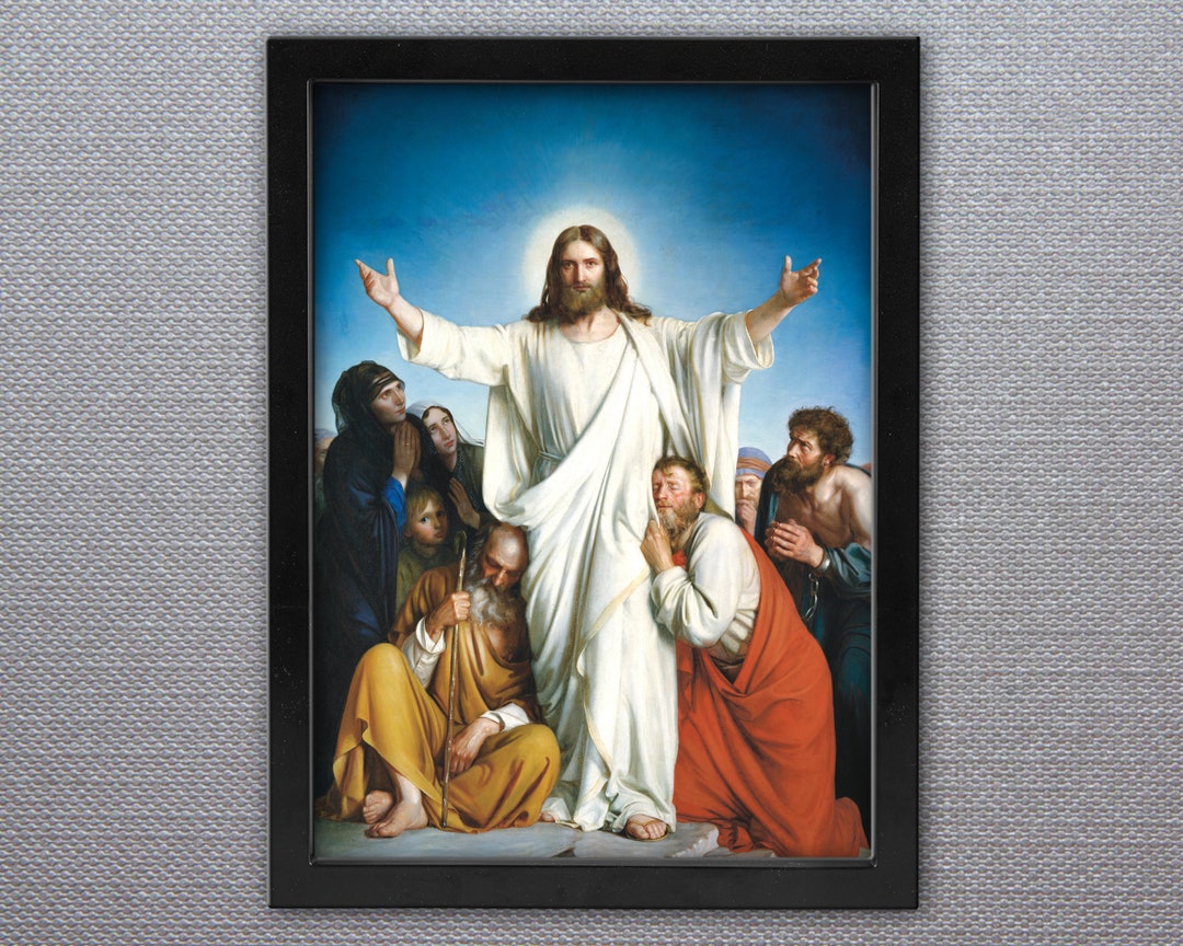 Carl Bloch consolator 1800s Reproduction Framed Print Jesus Christ ...