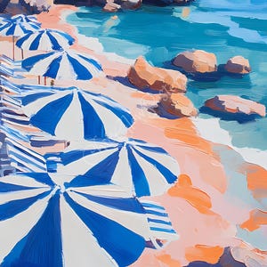 Capri Beach Print, Preppy Printable Wall Art, Coquette Room Decor ...