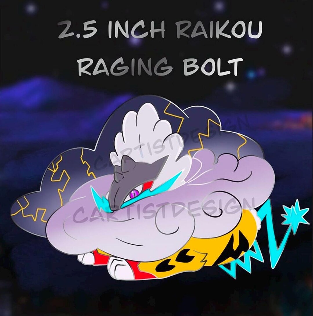 PRE ORDER || Pokemon Pin || Raikou Pin || Raging Bolt - Etsy