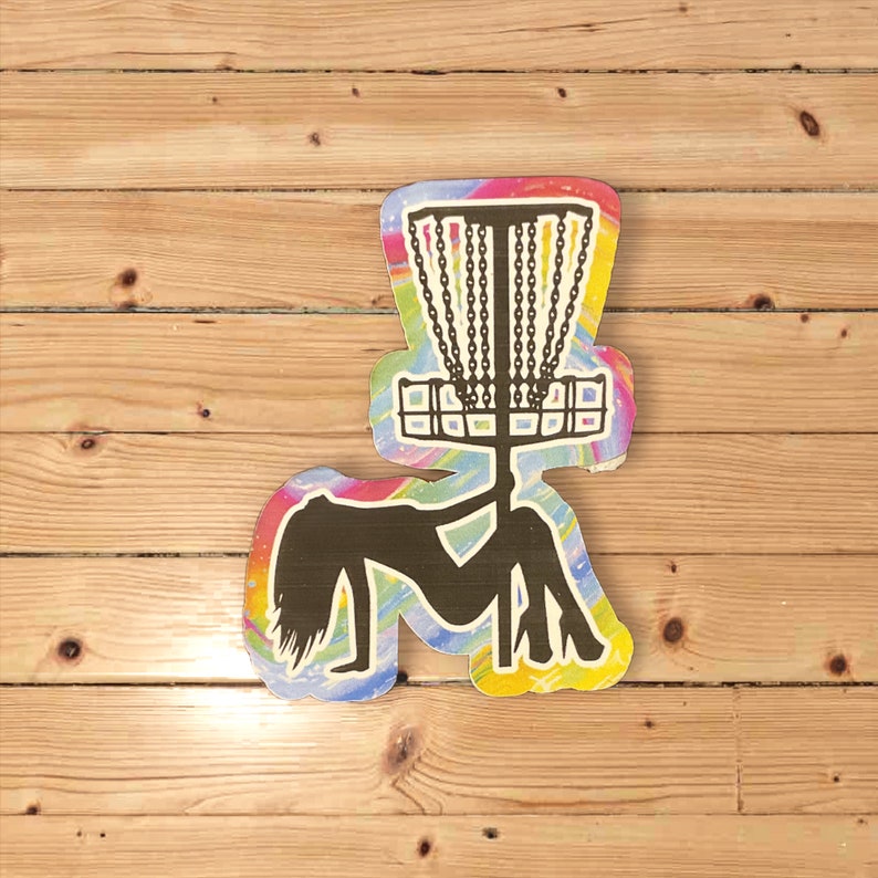 Disc Golf Sticker Girl and Basket - Etsy