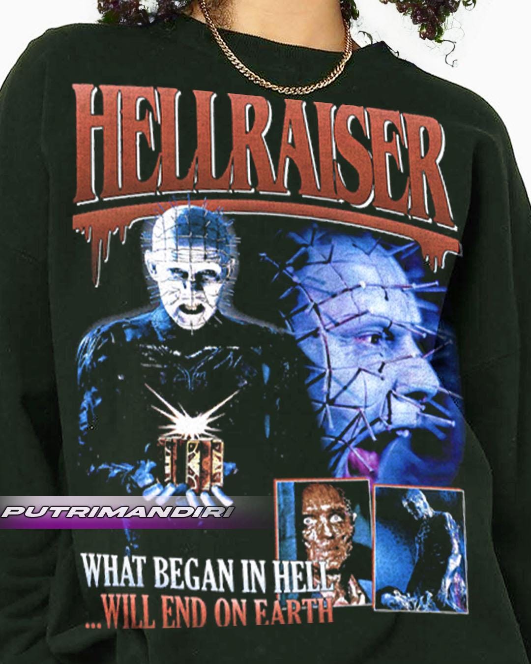 Hellraiser Horror Movie Sweatshirt, Pinhead Unisex Crewneck, Gift for ...