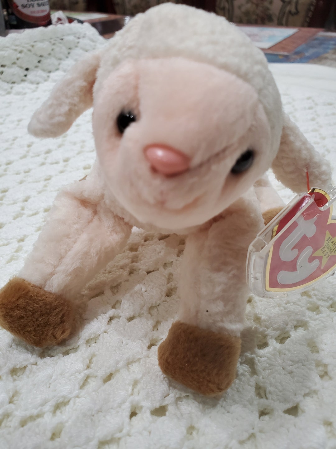 Ty Beanie Baby Ewey the Lamb smiley in Mint Condition Retired With Tag ...