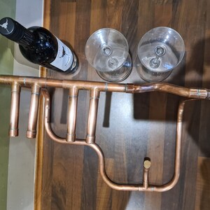 Copper Wine & Glasses Stand. - Etsy