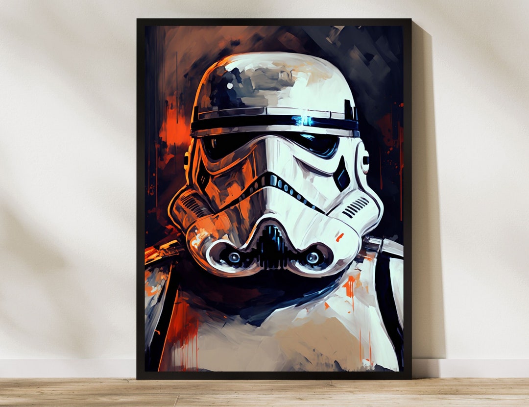 Star Wars Inspired Oil Painting Poster Colorful Stormtrooper - Etsy